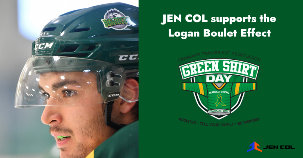 JEN COL goes green in support of the Logan Boulet Effect - JEN COL